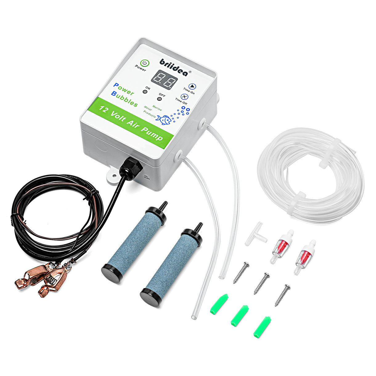 Aerator for Bait Bucket, Briidea 12 Volt Livewell Aerator Pump System ...
