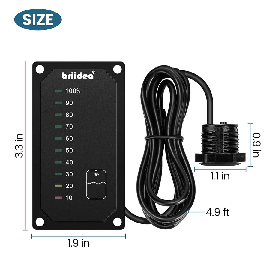 briidea RV Tank Sensor Monitor Panel, RV Water Tank Level Monitor with