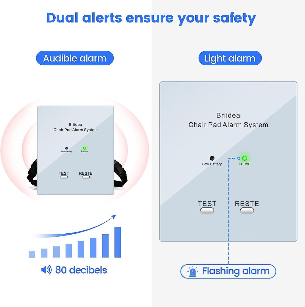 Chair Alarm For Elderly Dementia Patients, Briidea Chair Alarms and Fa