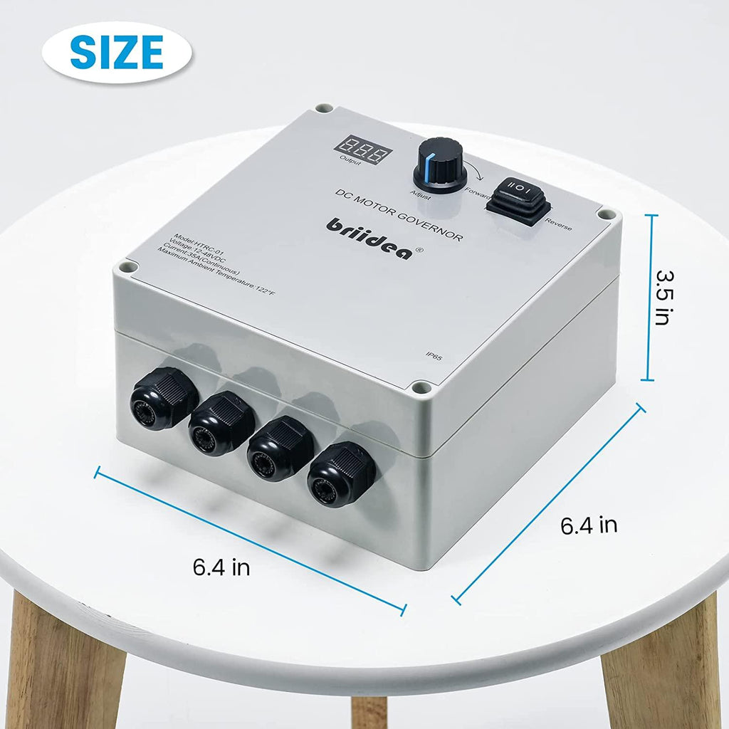 PWM Controller, Briidea DC 12-48V 35A Waterproof Motor Speed Controlle