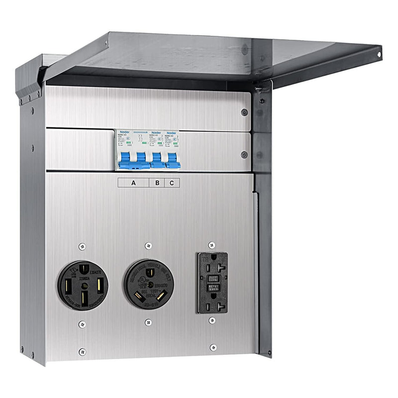 [New Generation] Temporary Power Outlet Panel, Briidea RV Panel Outlet