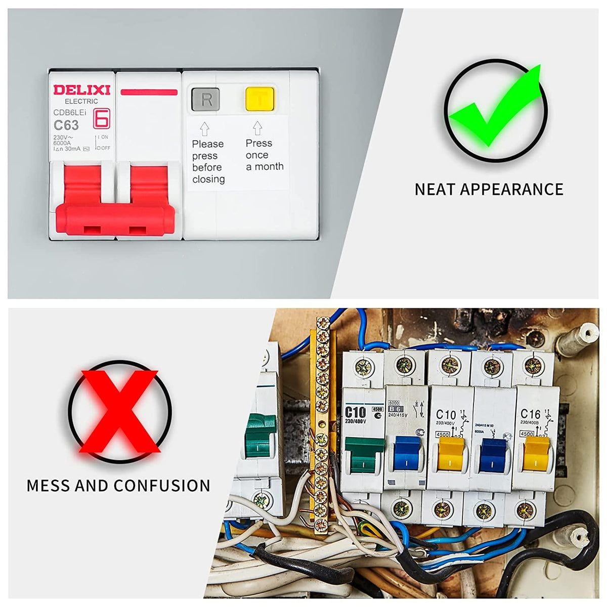 Briidea 50 Amp Spa Panel with 3-Pole 50 Amp GFCI Breaker, IP 65 Waterp