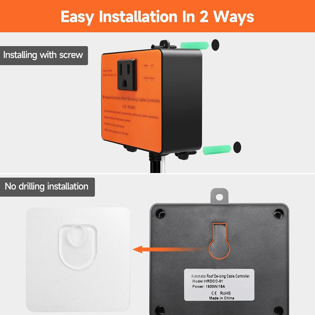 Briidea Automatic Roof De-Icing Heat Cable Control with Large Capacity