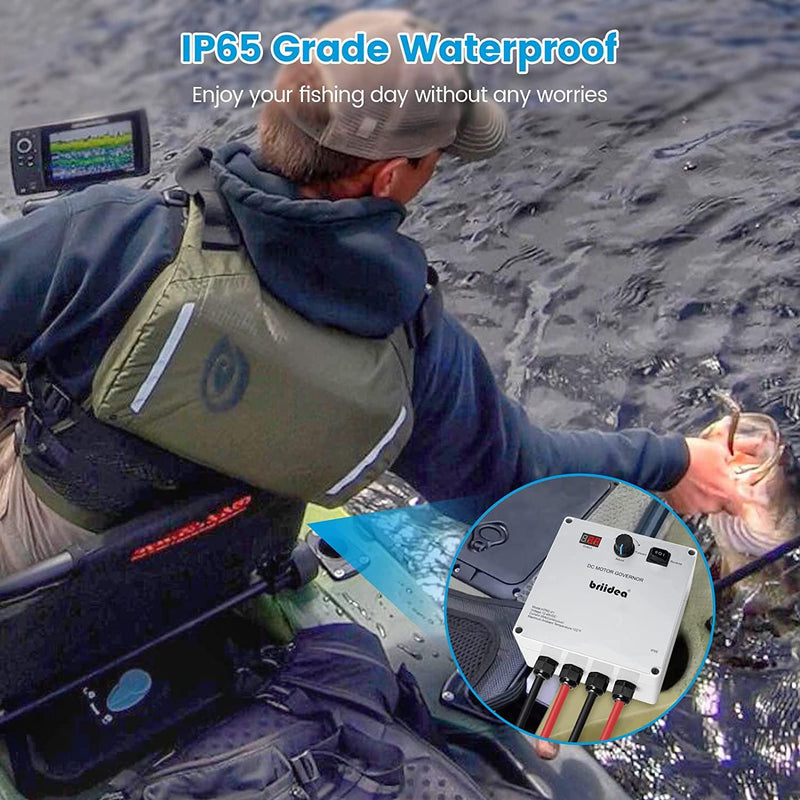 PWM Controller, Briidea DC 12-48V 35A Waterproof Motor Speed Controlle