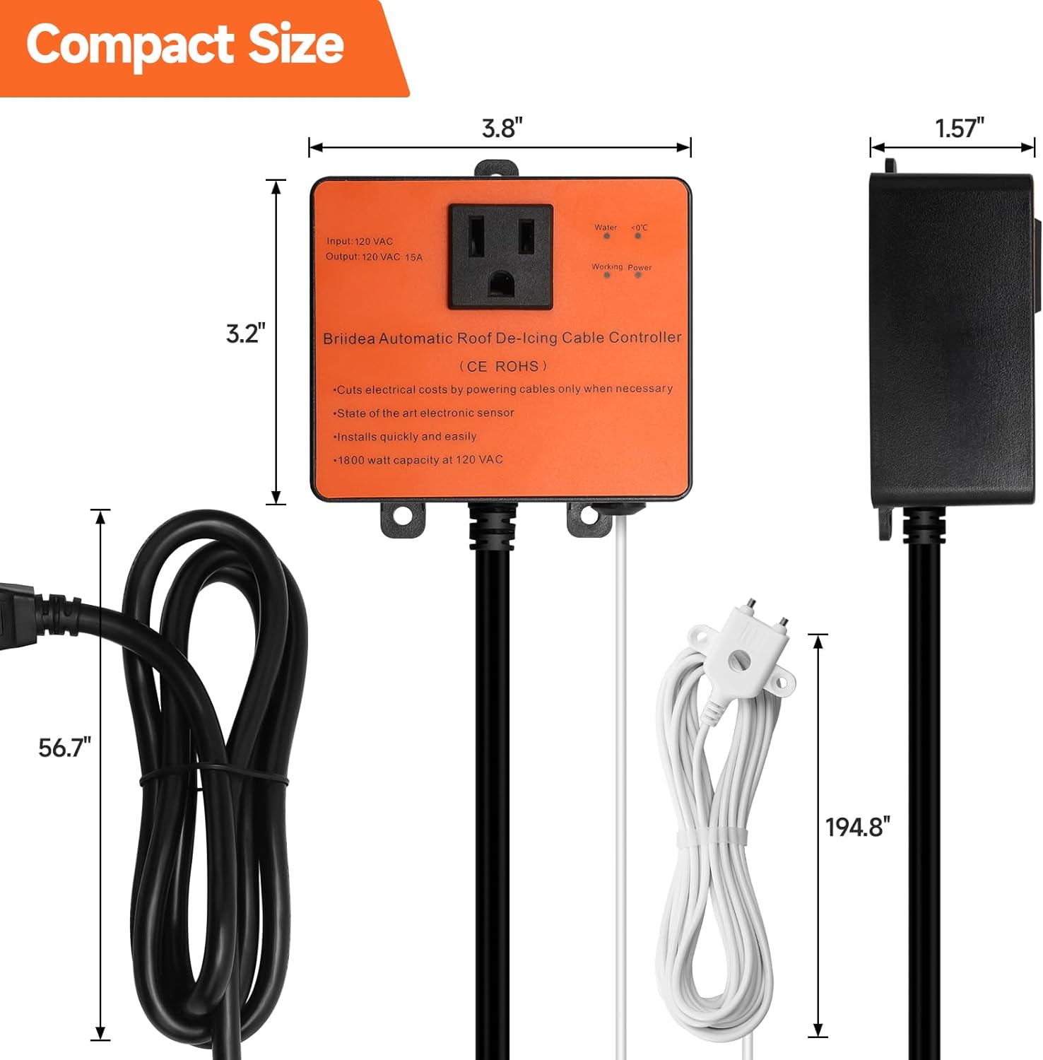 Briidea Automatic Roof De-Icing Heat Cable Control with Large Capacity