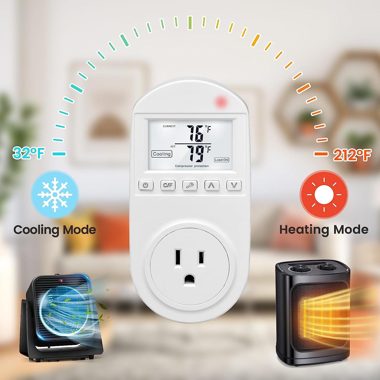 Temperature Controlled Outlet, Briidea Thermostat Outlet Compatible wi
