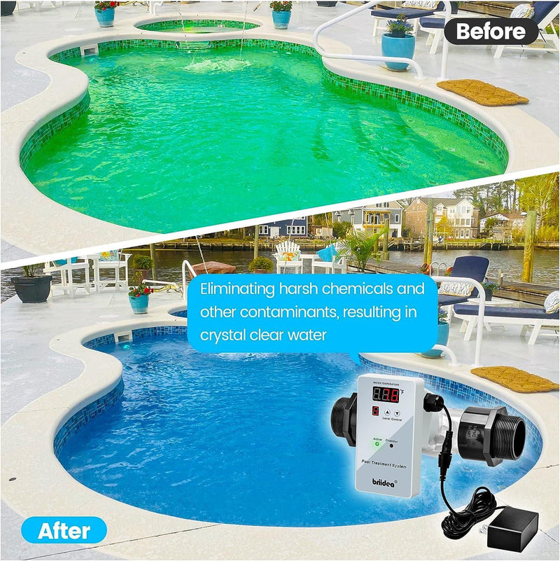 Briidea Pool Treatment System, Release Cu Ag, for Pools up to 40,000 G