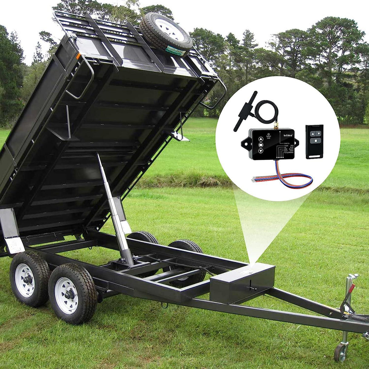 Wireless Dump Trailer Controller, Briidea Wireless Remote Control for ...