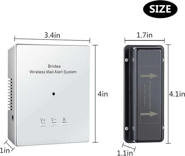 Briidea 500ft Wireless Mailbox Alarm with LED Light – briidea
