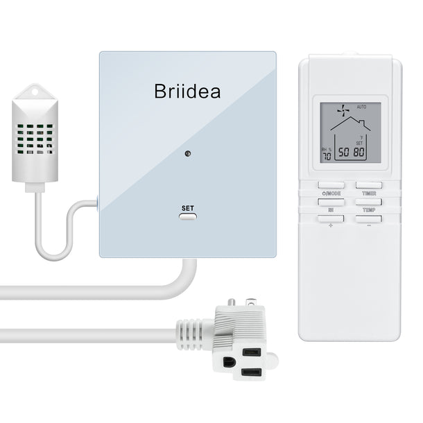 briidea Exhaust Fan Remote Control Kit, Attic Fan Thermostat Control K