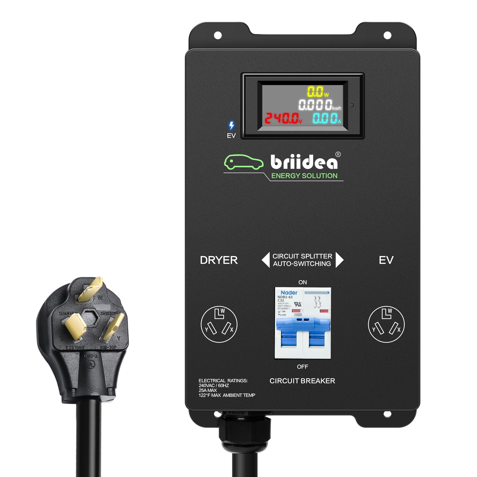 Briidea Automatic Power Switch for Dryer and EV, Fast Charge Your EV ...