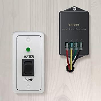 Water Pump Controller, Briidea RV Water Pump Switch 12VDC, 10A for Wat