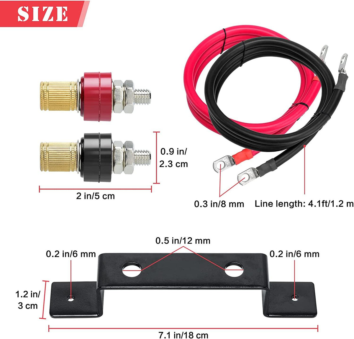Battery Jump Post, Briidea Battery Remote Charging Tool Jumper Termina