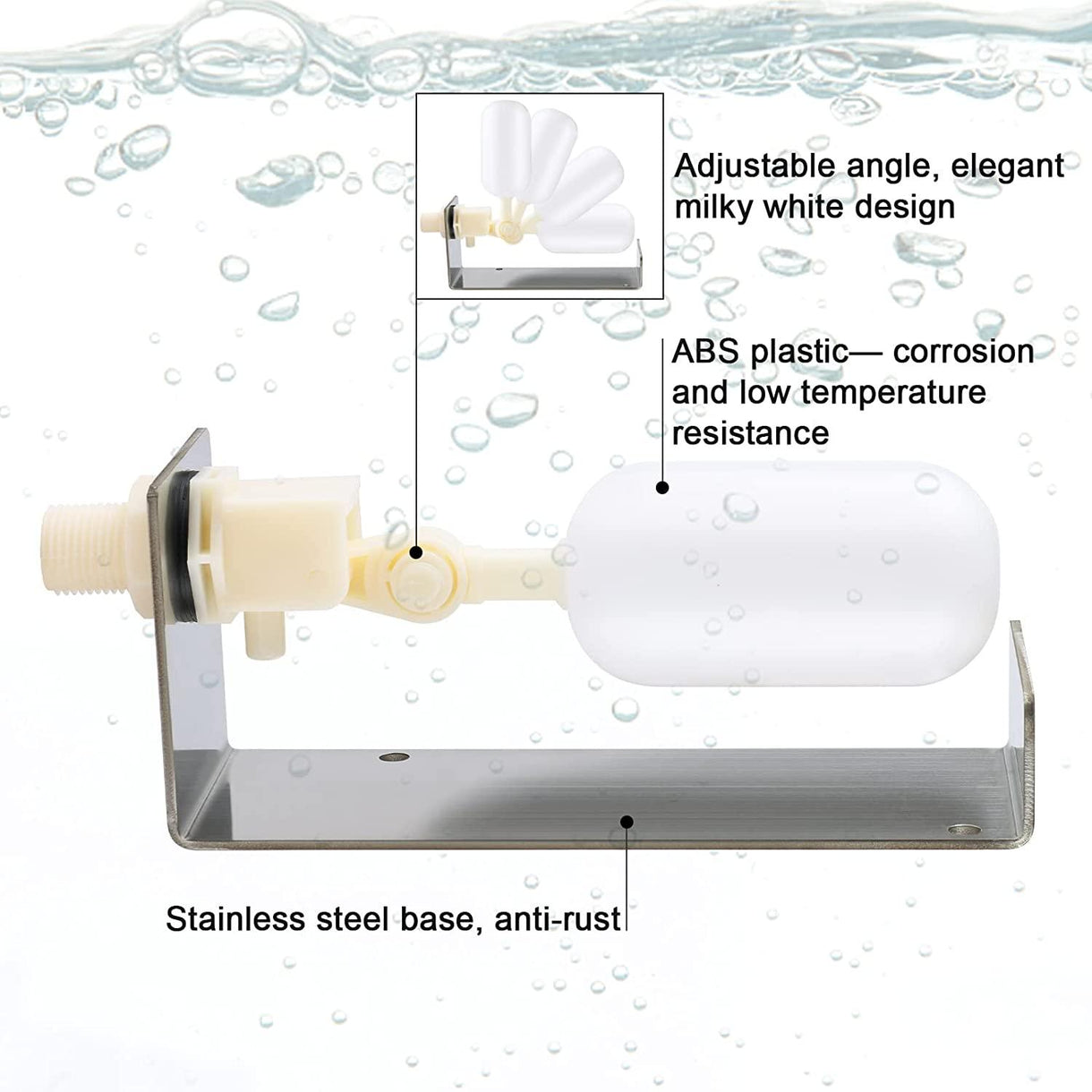 briidea Water Fountain Auto Fill System, Water Leveler Float Valve Kit