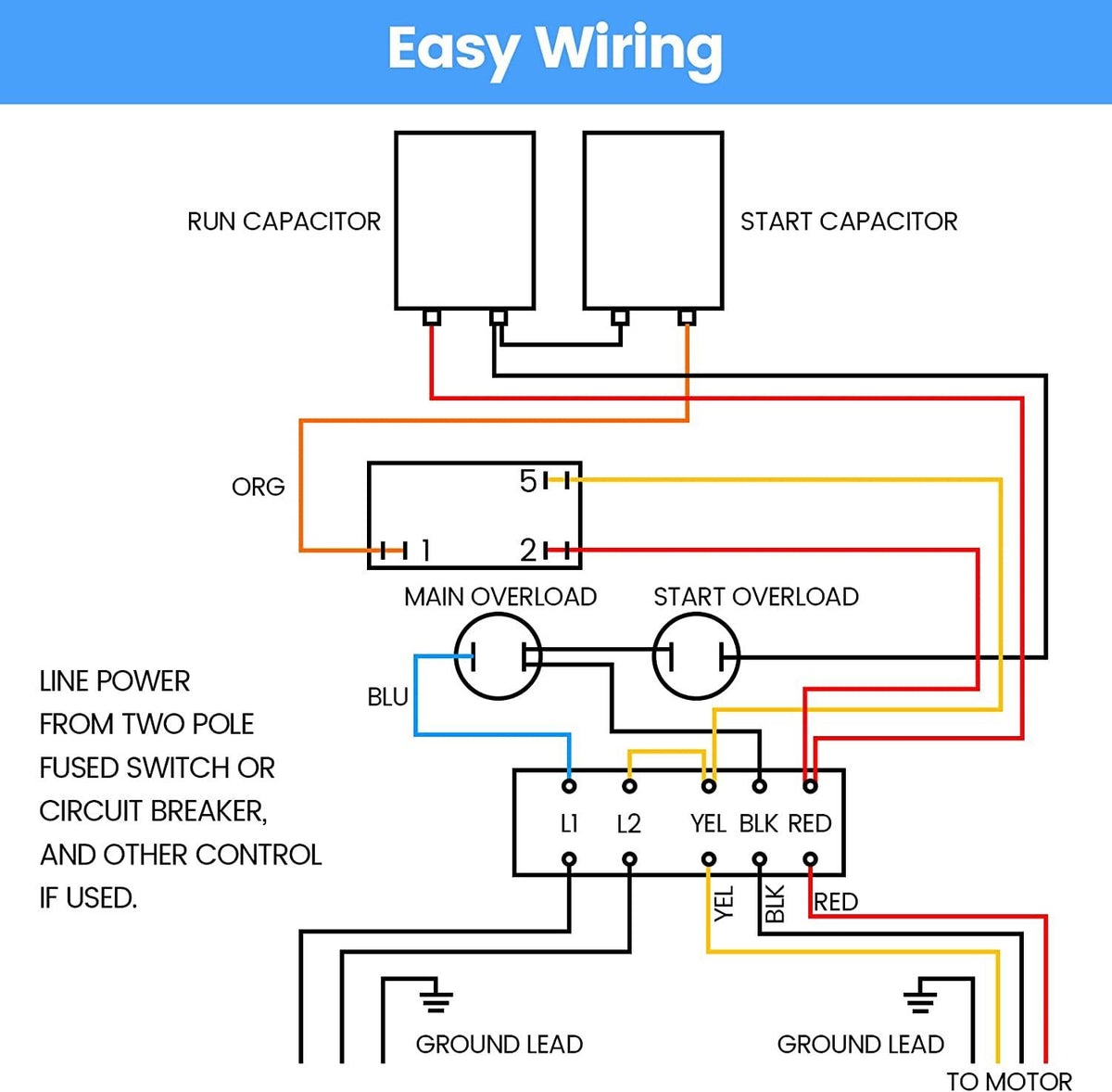 Well Pump Control Box, Briidea Control Box for 1.5 HP 230 Volt Deep ...