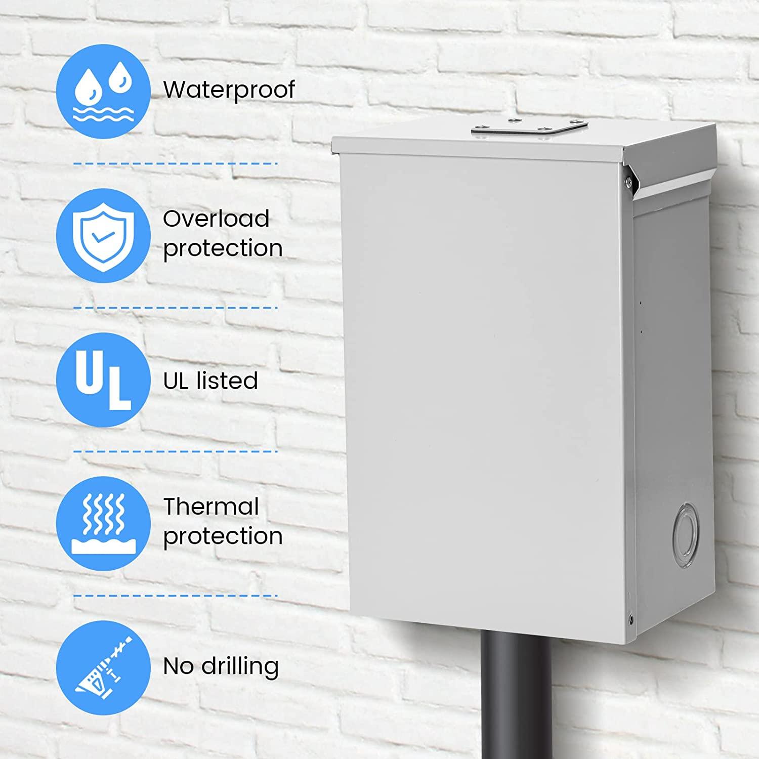 Well Pump Control Box, Briidea Control Box for 1.5 HP 230 Volt Deep ...