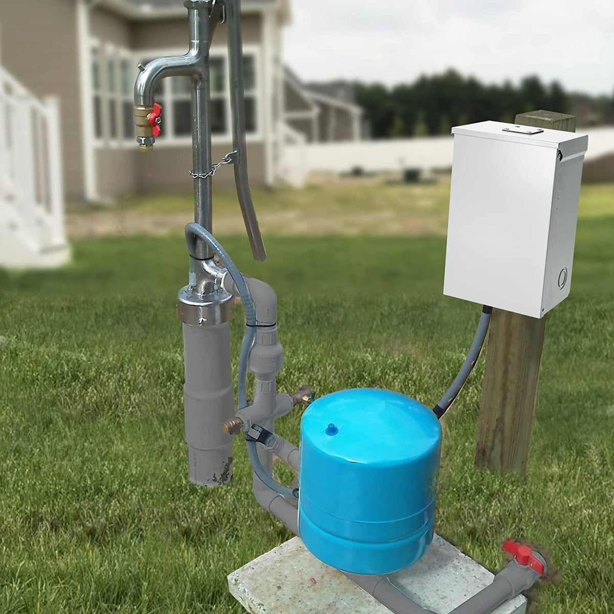 Well Pump Control Box, Briidea Control Box for 1.5 HP 230 Volt Deep ...