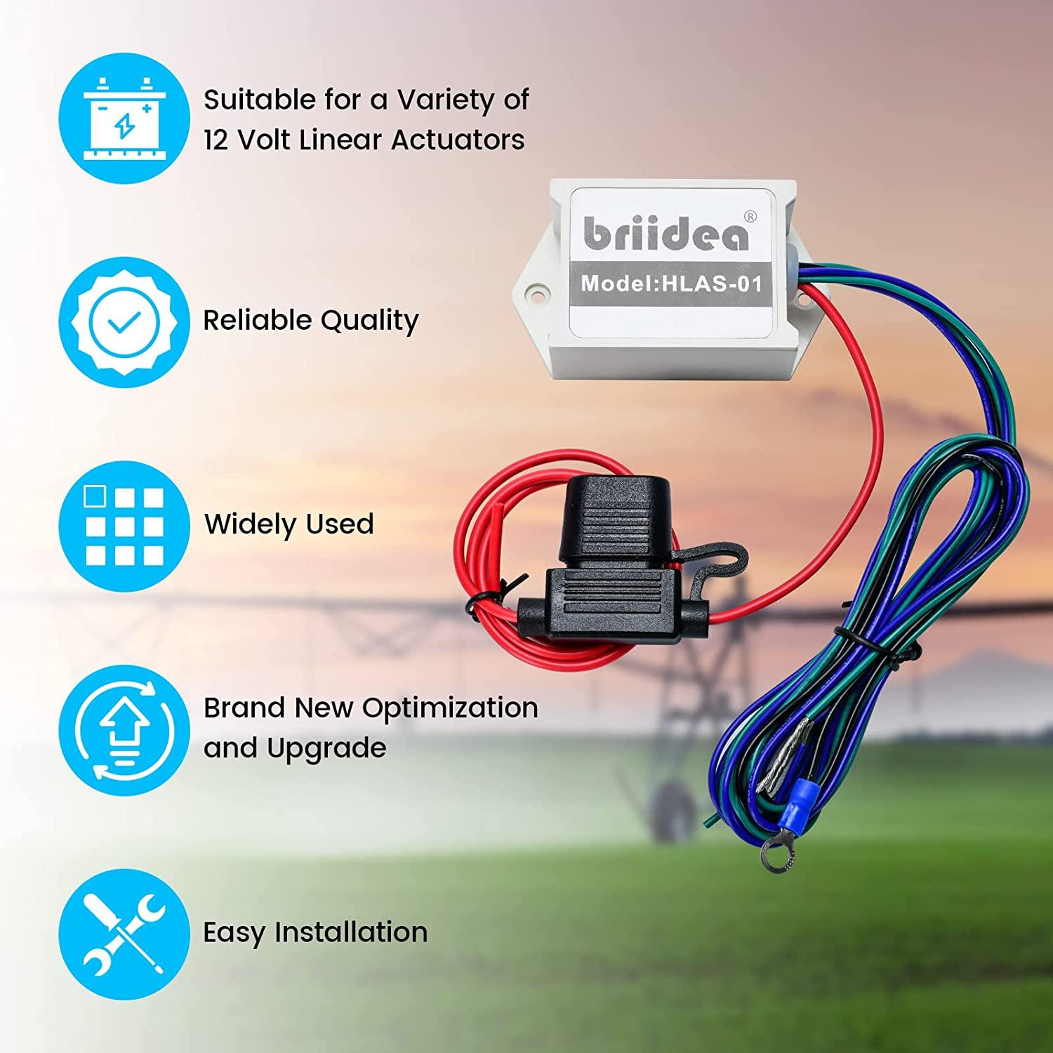 Linear Actuators for Wiring, Switch and Relay Kit, Briidea Linear ...