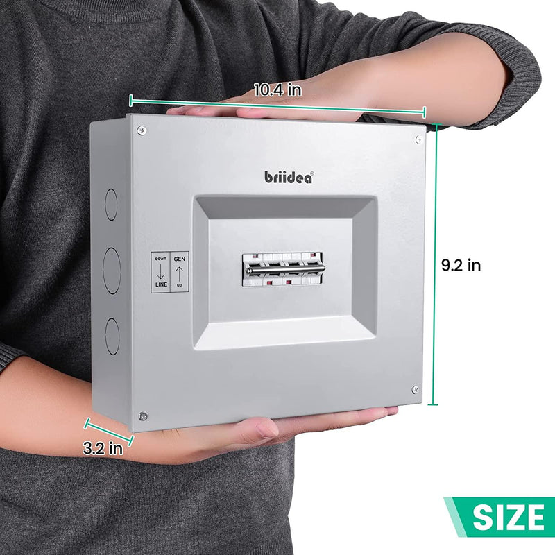 Transfer Panel (60A/60A), Briidea Transfer Switch for Portable Generat